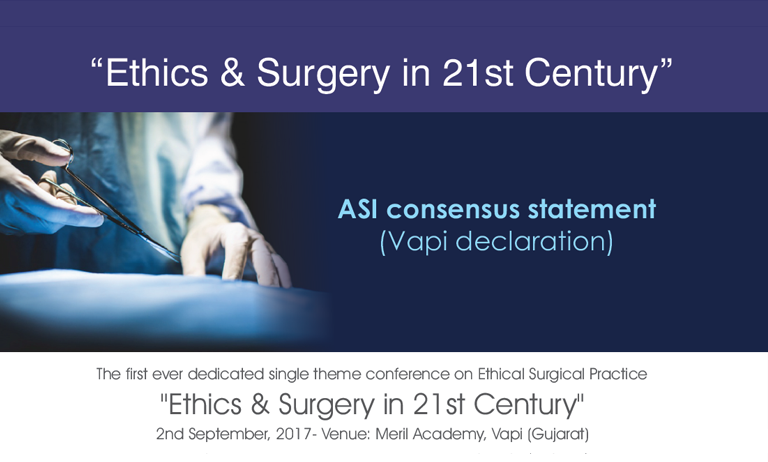 Ethics & Surgery in 21st Century – The Association of Surgeons of India